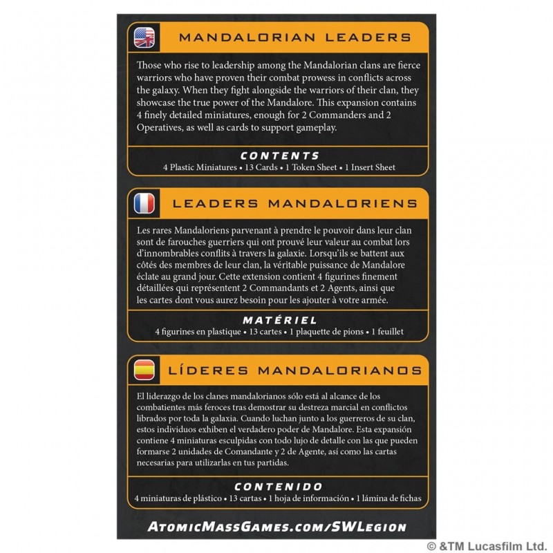 SW Legión: Mandalorian Leaders